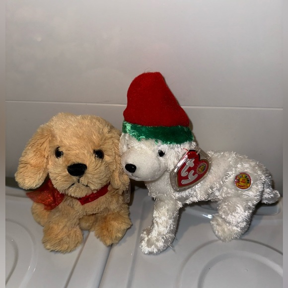 Ty | Toys | Rare Ty Beanie Babies Pudding The Dog 206 Tinsel The Dog ...